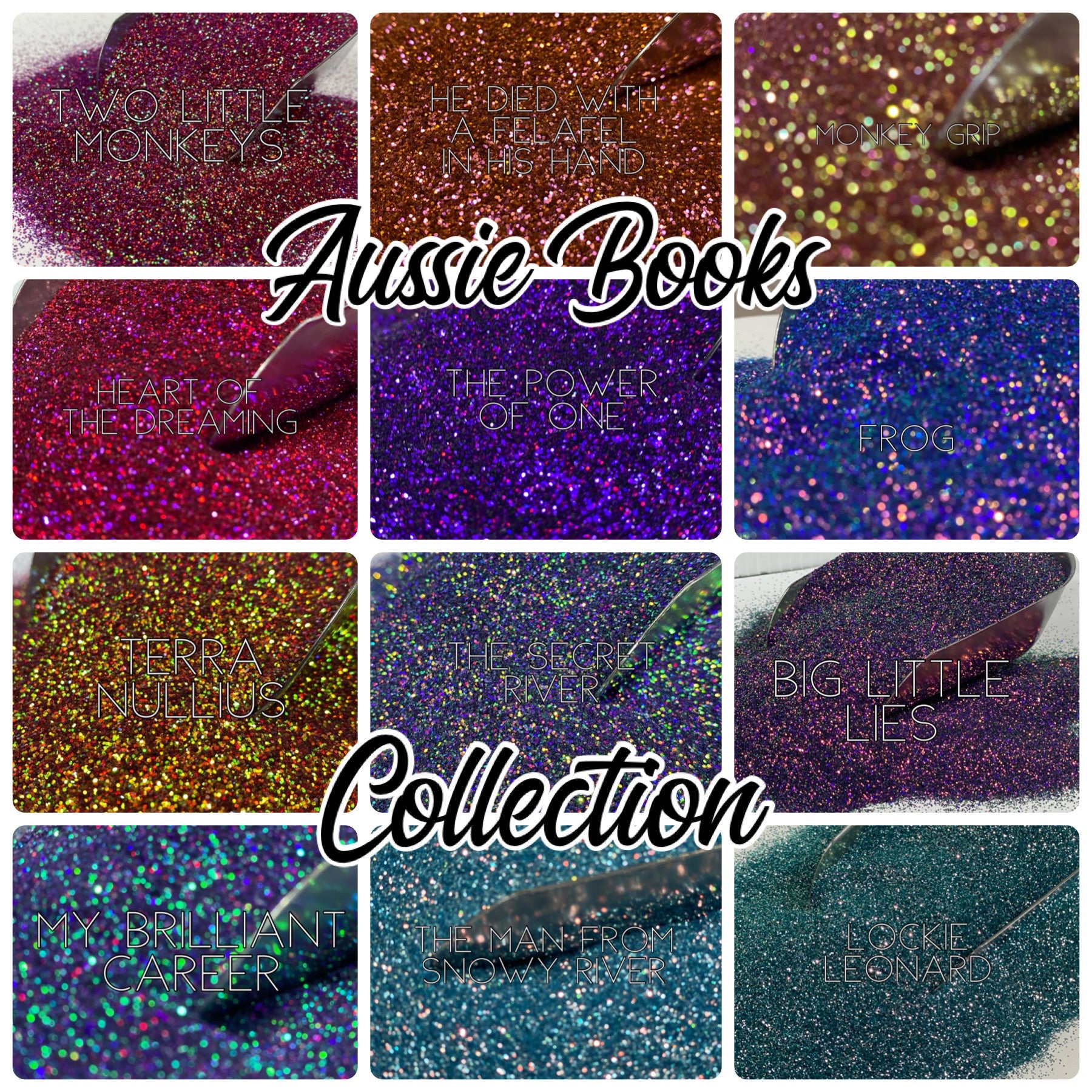 Aussie Books Glitter Collection – Jelby Crafting Co.